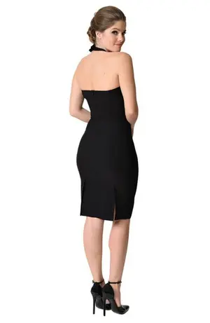 Unique Vintage Penelope Wiggle Dress - Black