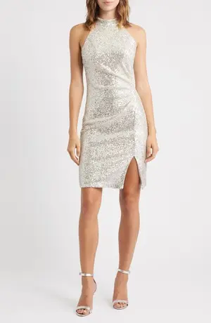 Eliza J Sequined Cocktail Dresses
