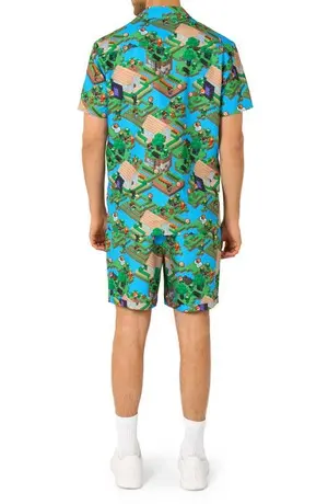 Opposuits Minecraft™ Overworld Camp Shirt & Drawstring Shorts Set