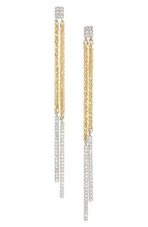 MEIRA T Diamond Pavé Chain Drop Earrings