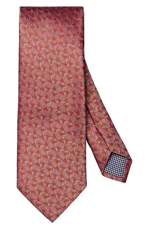 Eton Paisley Silk Tie - Medium Orange
