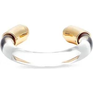 OPEN EDIT Metal Cap Resin Cuff Bracelet