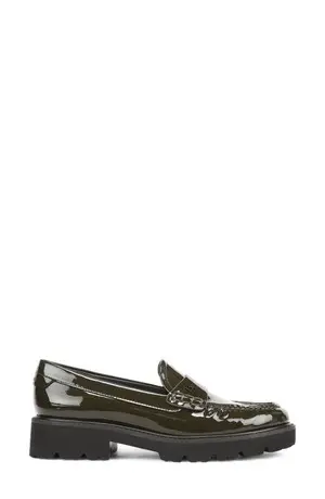 Franco Sarto Patent Loafer With Lug Sole