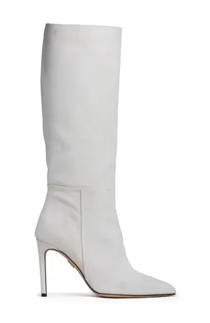 BEAUTIISOLES Yara Pointed Toe Knee High Boots - Off White