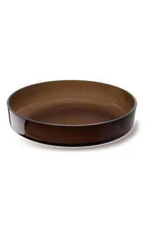 LSA Collective Low Glass Bowl - Brown/mocha