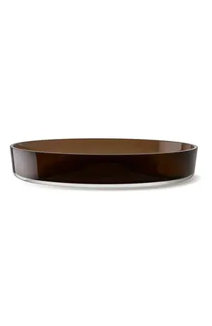 LSA Collective Low Glass Bowl - Brown/mocha