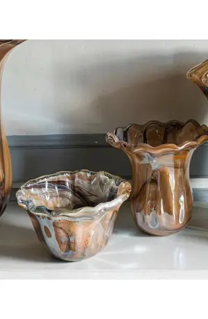 VIETRI Onda Small Rimmed Glass Bowl