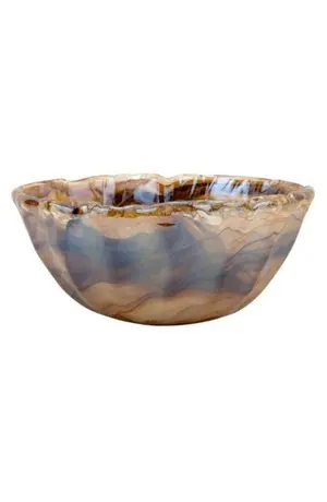 VIETRI Onda Small Glass Bowl - Brown