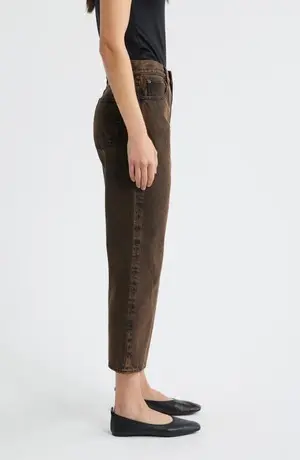 FRAME The Hang High Waist Ankle Straight Leg Jeans - Nightmoth
