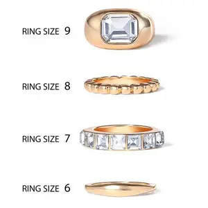 Jessica Simpson Set Of 4 Stackable Rings
