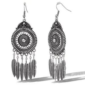 Jessica Simpson Feather Drop Earrings