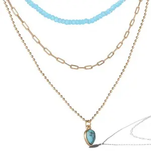 Jessica Simpson Beaded Layered Necklace