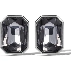 Jessica Simpson Gemstone Stud Earrings - Smoke Grey