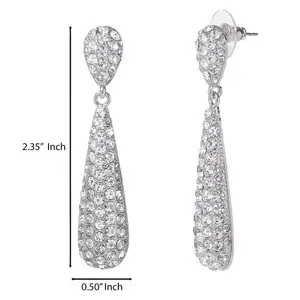Jessica Simpson Crystal Pave Teardrop Earrings
