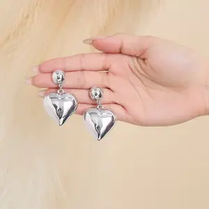 Jessica Simpson Drop Heart Dangle Earrings