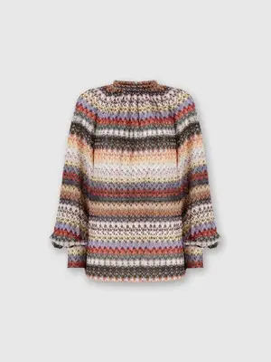 Missoni Long Sleeve Lace Blouse