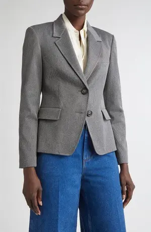 St. John Mélange Stretch Twill Cropped Jacket