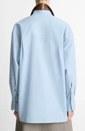 Vince Oversized Cotton Button-up Shirt - Amalfi