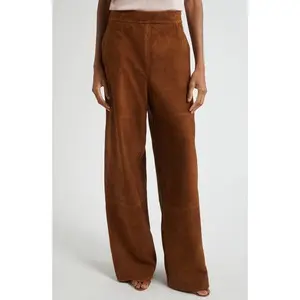 St. John Suede Wide Leg Pants
