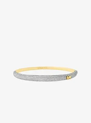 Michael Kors Pavé Two-tone Dome Bangle - Silver