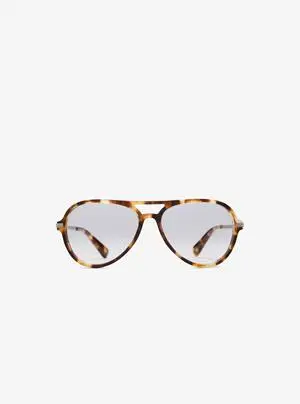 Michael Kors Michael Kors Collection Felice Aviator Glasses Brown