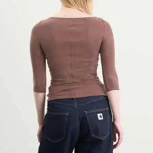 FRUITY BOOTY Second Skin 3/4 Sleeve Top - Brown