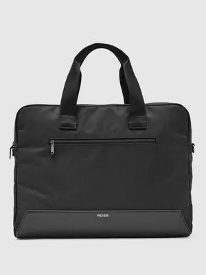 REISS Iverson Woven Briefcase - Black