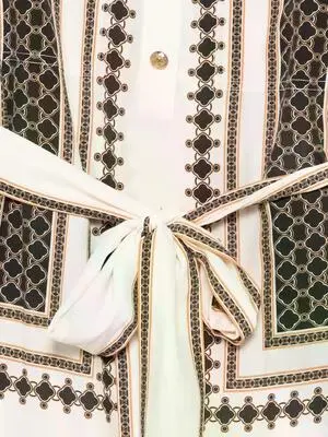 Zimmermann Geometric-print Belted Dress