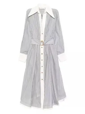 Zimmermann Striped Belted Shirt Dress
