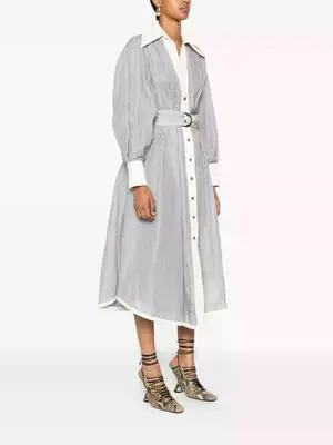 Zimmermann Striped Belted Shirt Dress