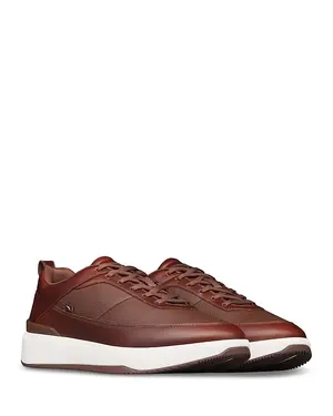 Wolf & Shepherd Baller One Sport Lace Up Sneakers - Maple/white