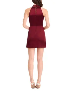 Dress The Population Mina Bow Mini Dress - Garnet