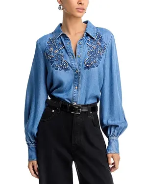 Cinq A Sept Embellished Shirts For Women