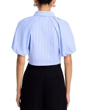 Steve Madden Striped Puff Sleeve Shirt