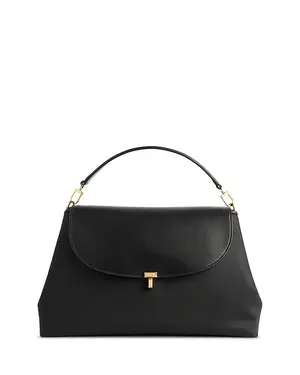 TOTEME T-lock Convertible Satchel - Black