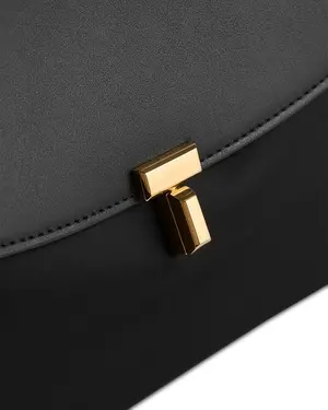 TOTEME T-lock Convertible Satchel - Black