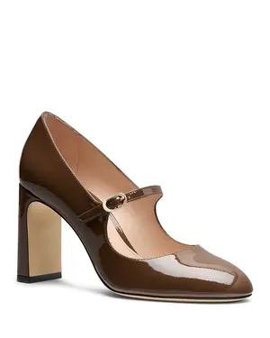 STUART WEITZMAN Babette 85 Mary Jane Pumps - Walnut