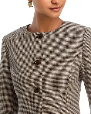French Connection Houndstooth Cropped Jacket