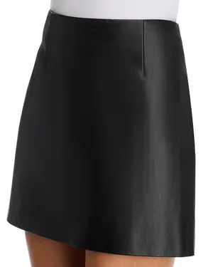French Connection Faux Leather Mini Skirt