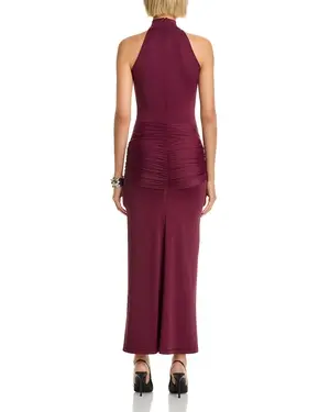 Bardot Isadora Tie Front Dress - Deep Plum