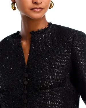Bardot Karoline Sequin Boucle Top
