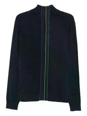Paul Smith Stripe-detail Zip-neck Sweater