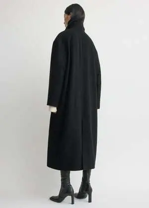 TOTEME Brushed Wool-blend Coat - Black
