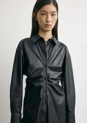 TOTEME Leather Slouch Shirt