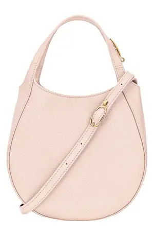 Longchamp Le Foulonné Leather Top Handle Crossbody Bag - Cream