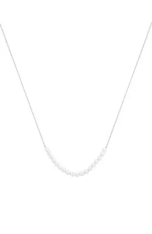 BEARFRUIT JEWELRY Sterling 18k Plated Rosalie Pearl Necklace - Silver