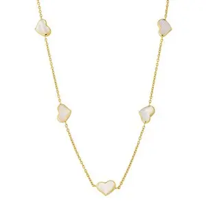 JAN LESLIE Five Station Heart Necklace