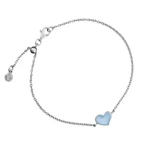 JAN LESLIE Heart Bracelet In Sterling Silver - Blue