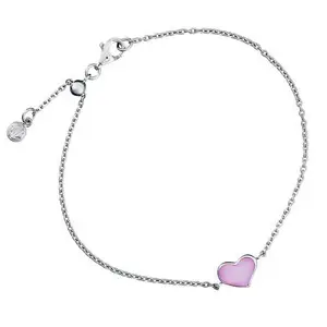 JAN LESLIE Heart Bracelet In Sterling Silver - Pink