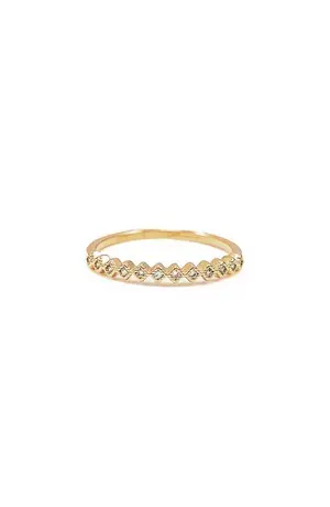 BEARFRUIT JEWELRY 14k Plated Crystal Band Ring - Gold